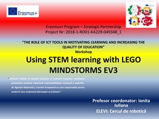 Lego mindstorms ev3 - Prezentare construire robot | PPTX