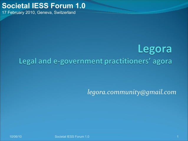 Legora@IESS1.0 | PPT