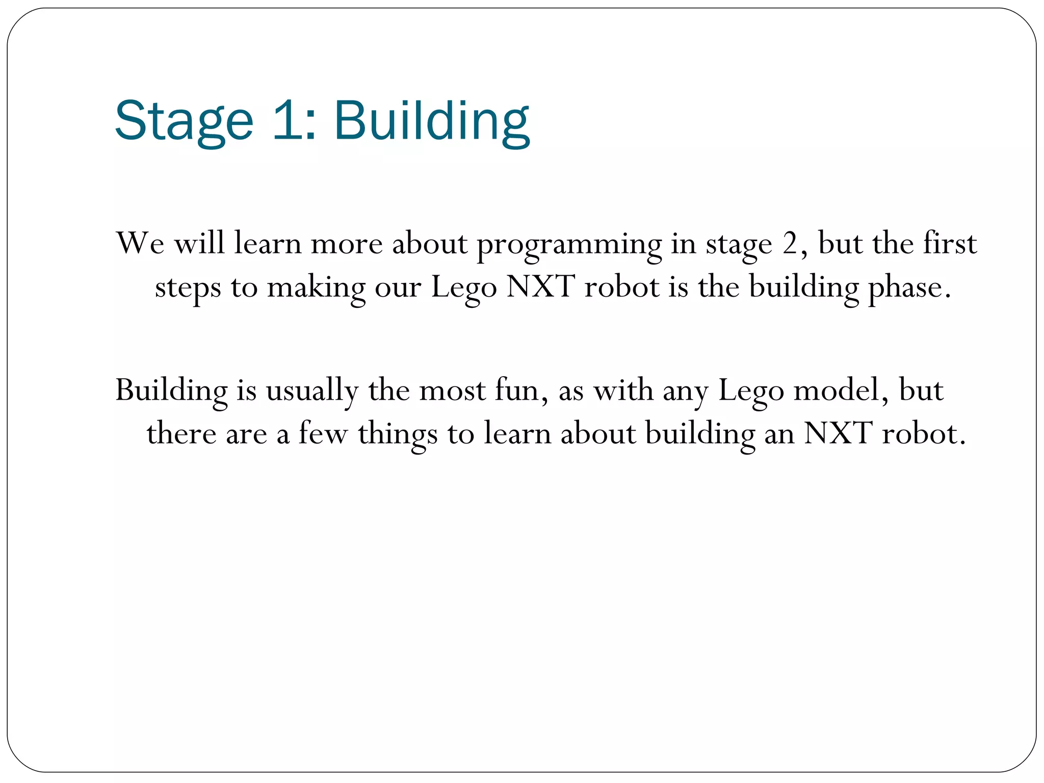 Lego Robotics(Build Stage) | PPT