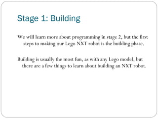 Lego Robotics(Build Stage) | PPT