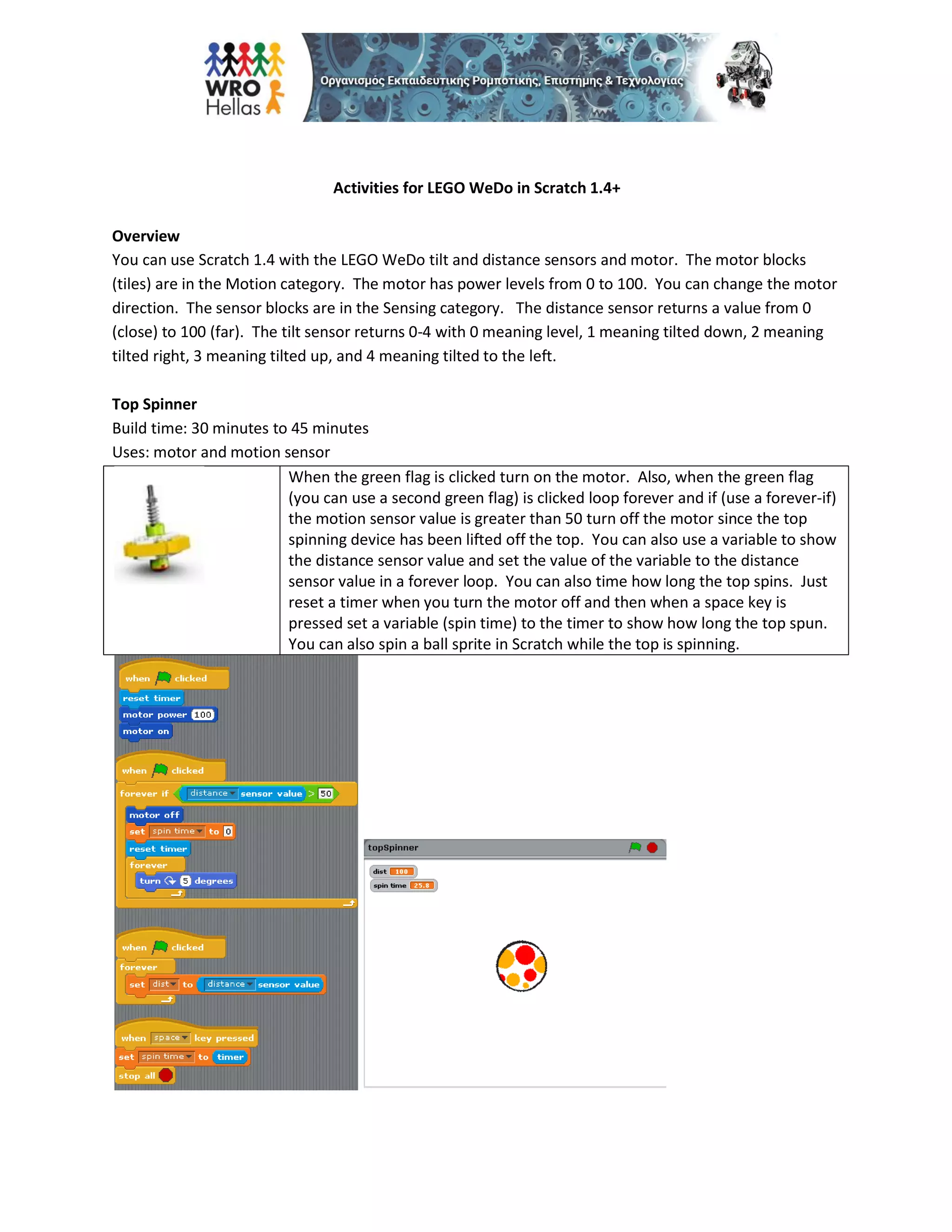 Δραστηριότητες Lego με scratch... | PDF