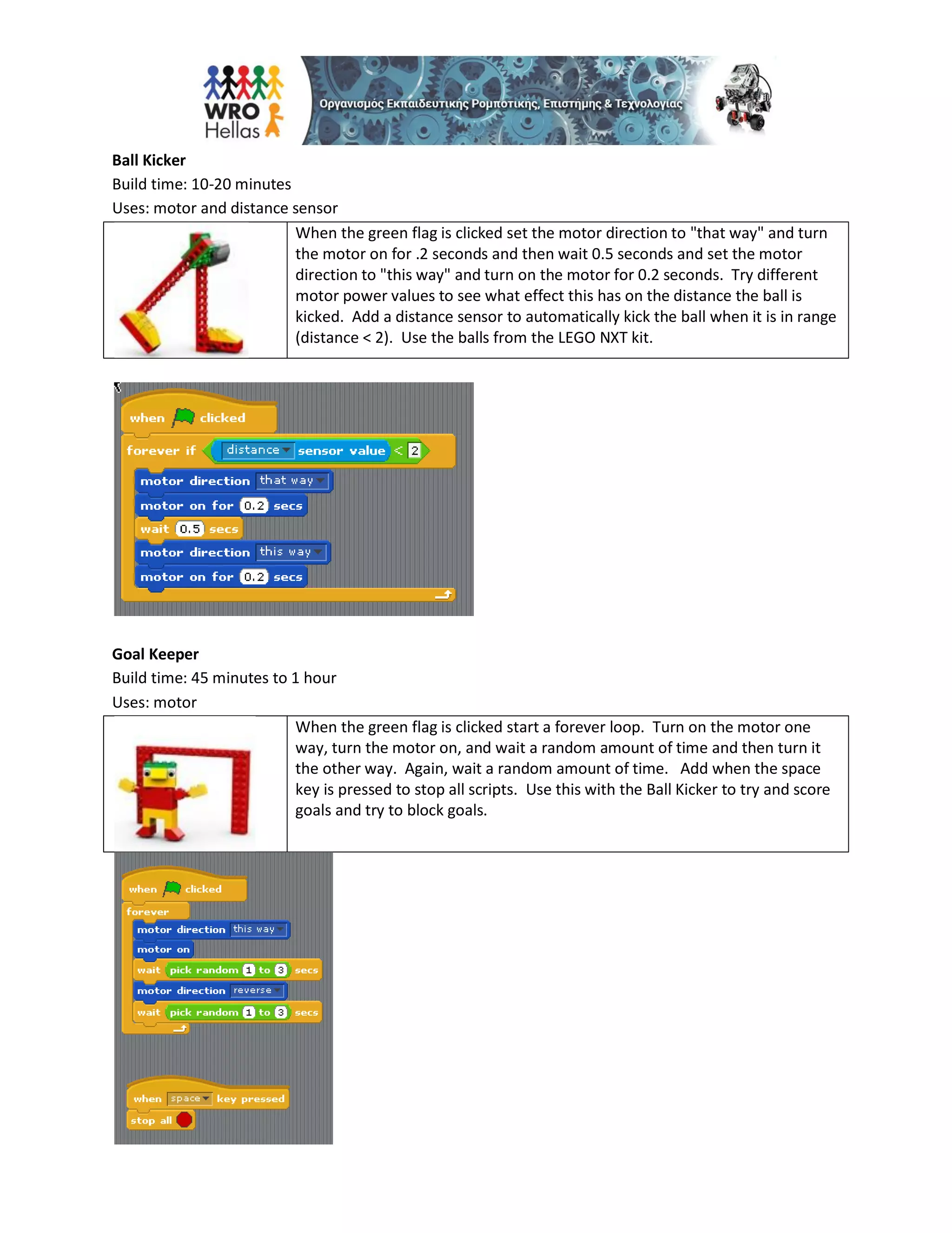 Δραστηριότητες Lego με scratch... | PDF