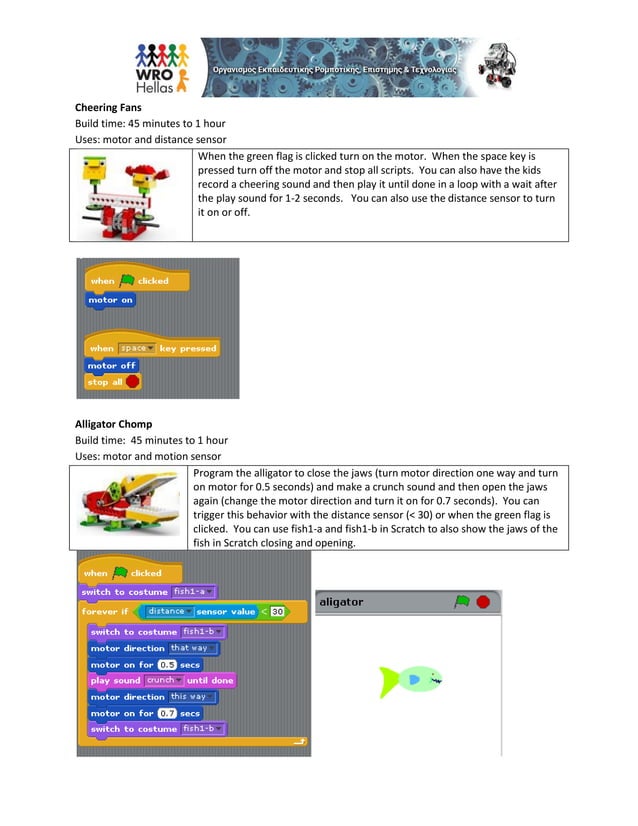Δραστηριότητες Lego με scratch... | PDF