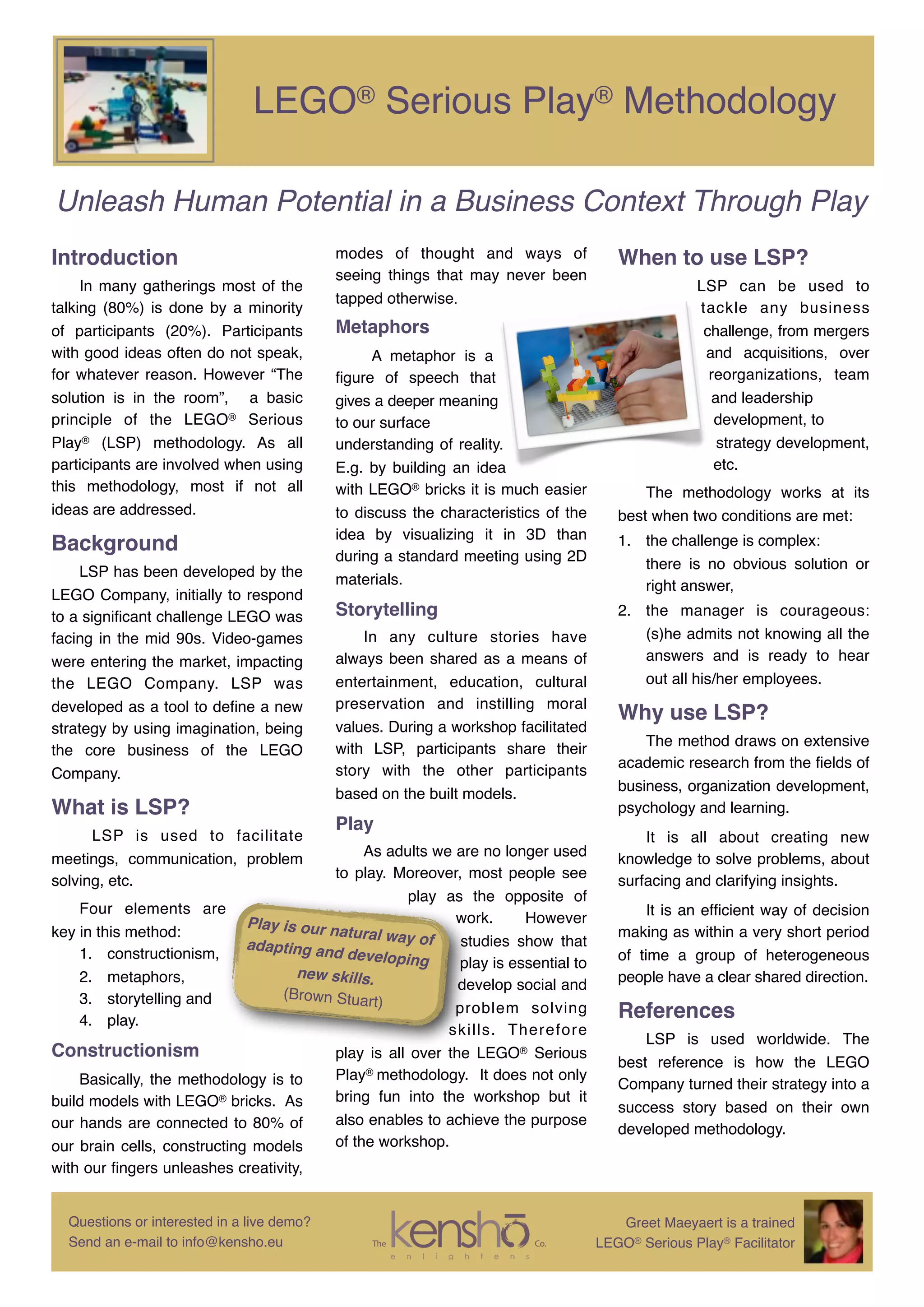 LEGO® Serious Play® Methodology | PDF