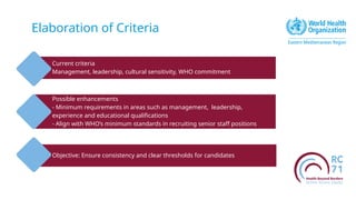 Nomination and appointment of Regional Directors | PPT