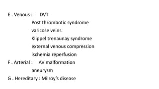 seminar on Leg swelling & its causes | PDF