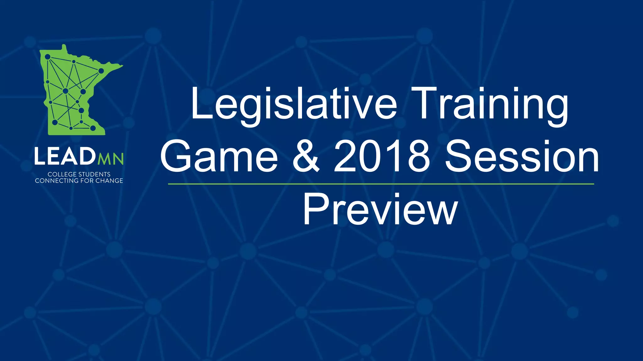Legislative Training Game | PPT