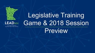 Legislative Training Game | PPT