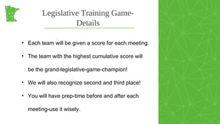 Legislative Training Game | PPT