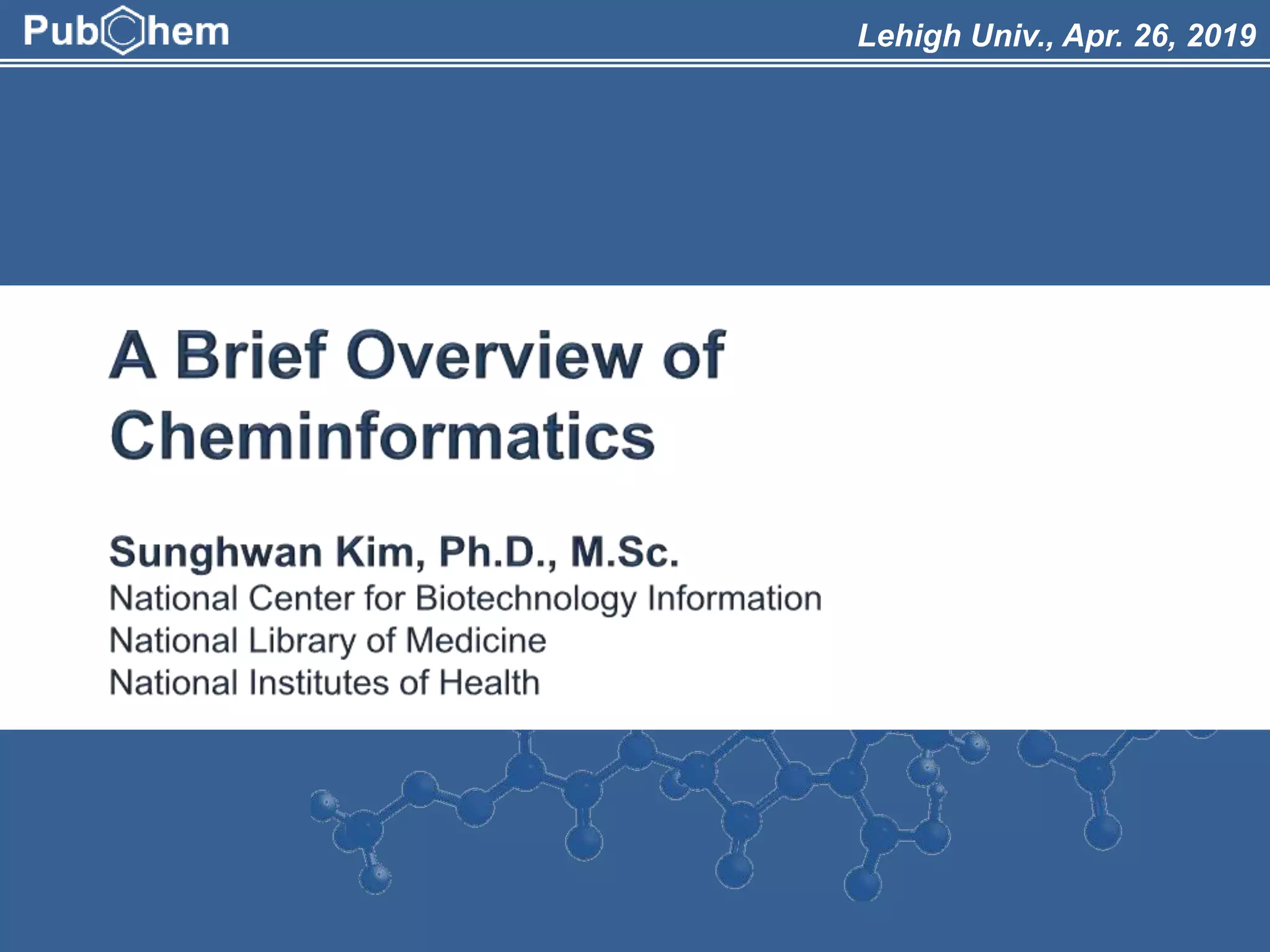 A Brief Overview of Cheminformatics | PPTX | Pharmaceutical Industry ...