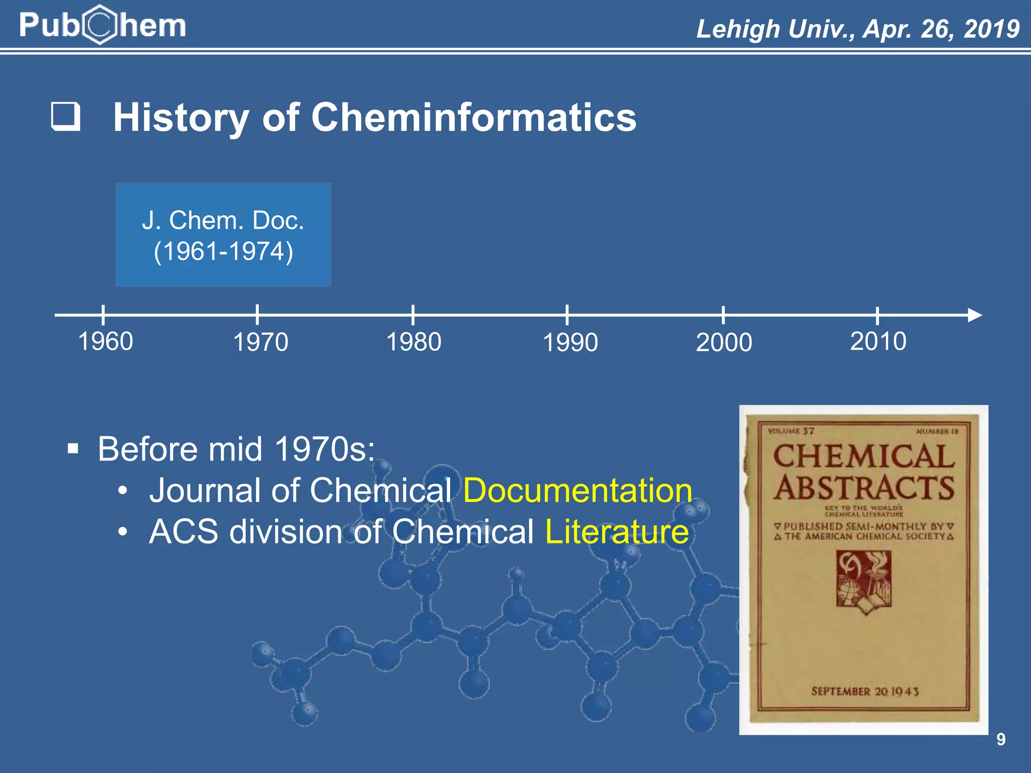A Brief Overview of Cheminformatics | PPTX