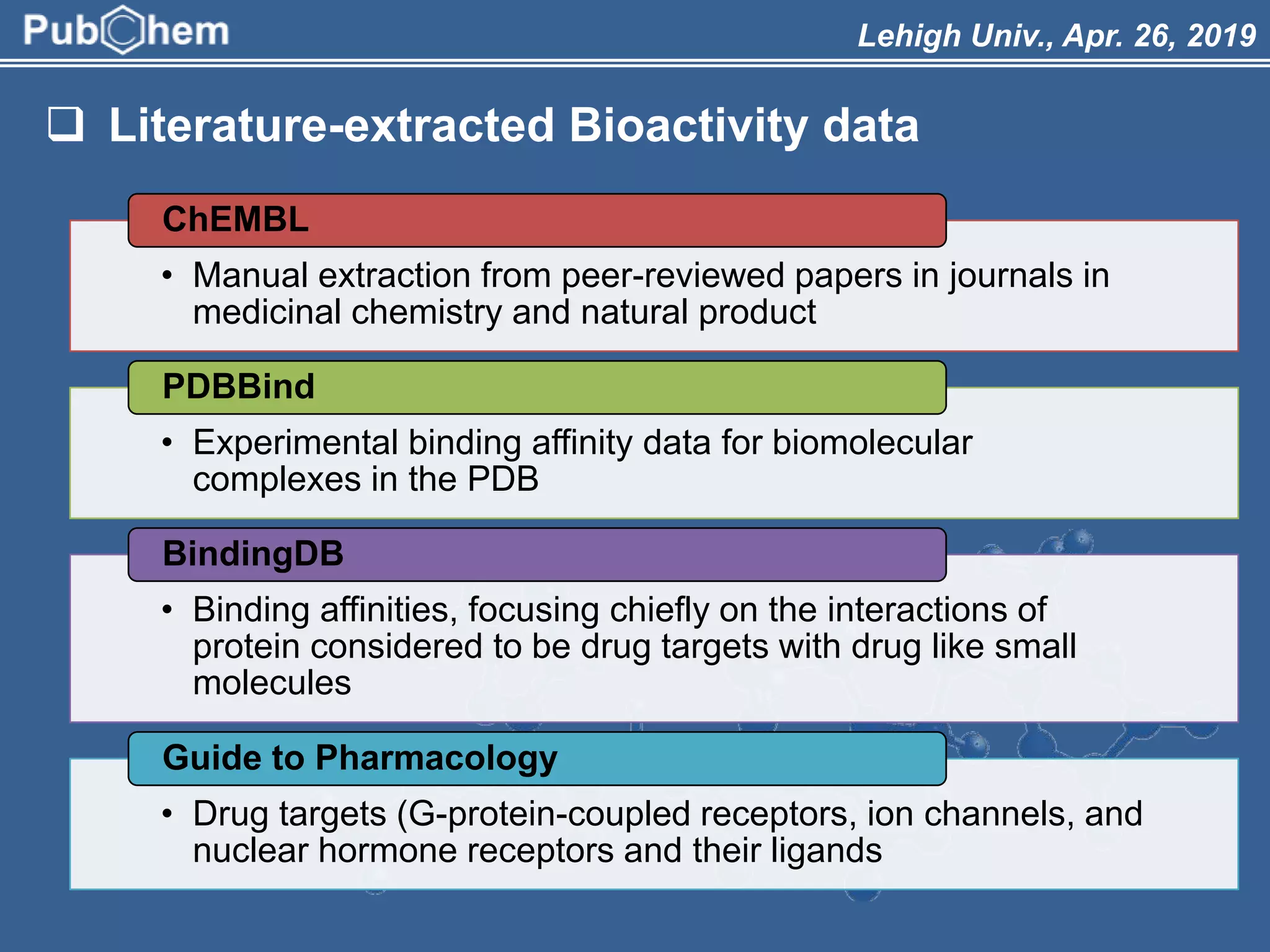 PubChem and Its Applications for Drug Discovery | PPTX