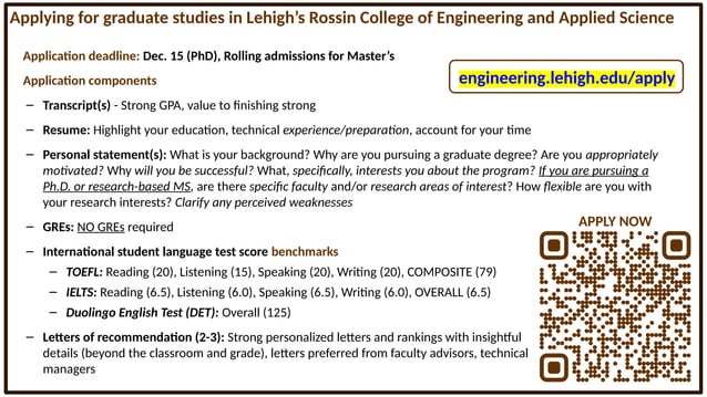 Lehigh University PC Rossin College of Engineering Graduate Studies.pptx
