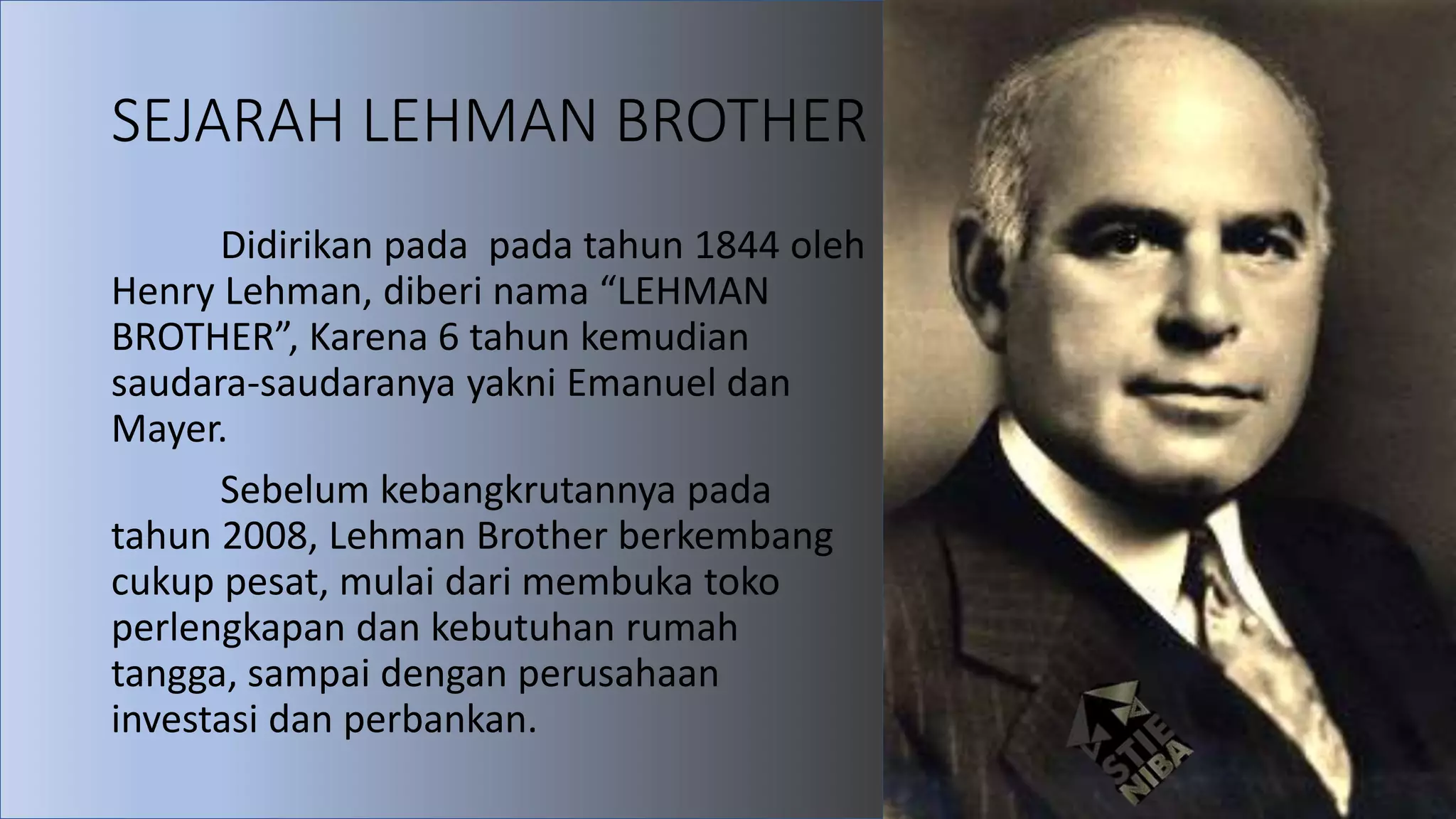 Bankruption of Lehman and Brother | PPTX