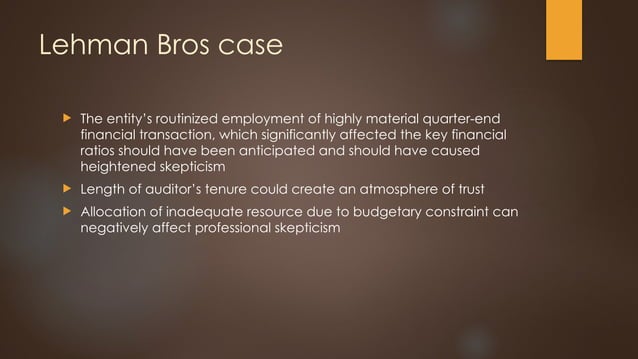 LEHMAN BROTHER HOLDINGS advanced audit.pptx