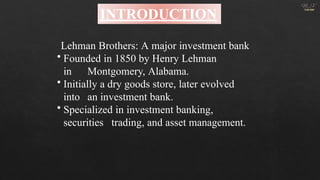 lehman brother rise and fall down all information | PPT