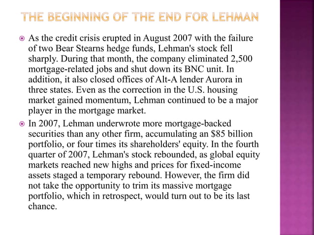 Lehman brothers scam | PPTX