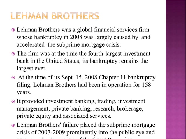 Lehman brothers scam | PPTX