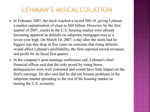 Lehman brothers scam | PPTX