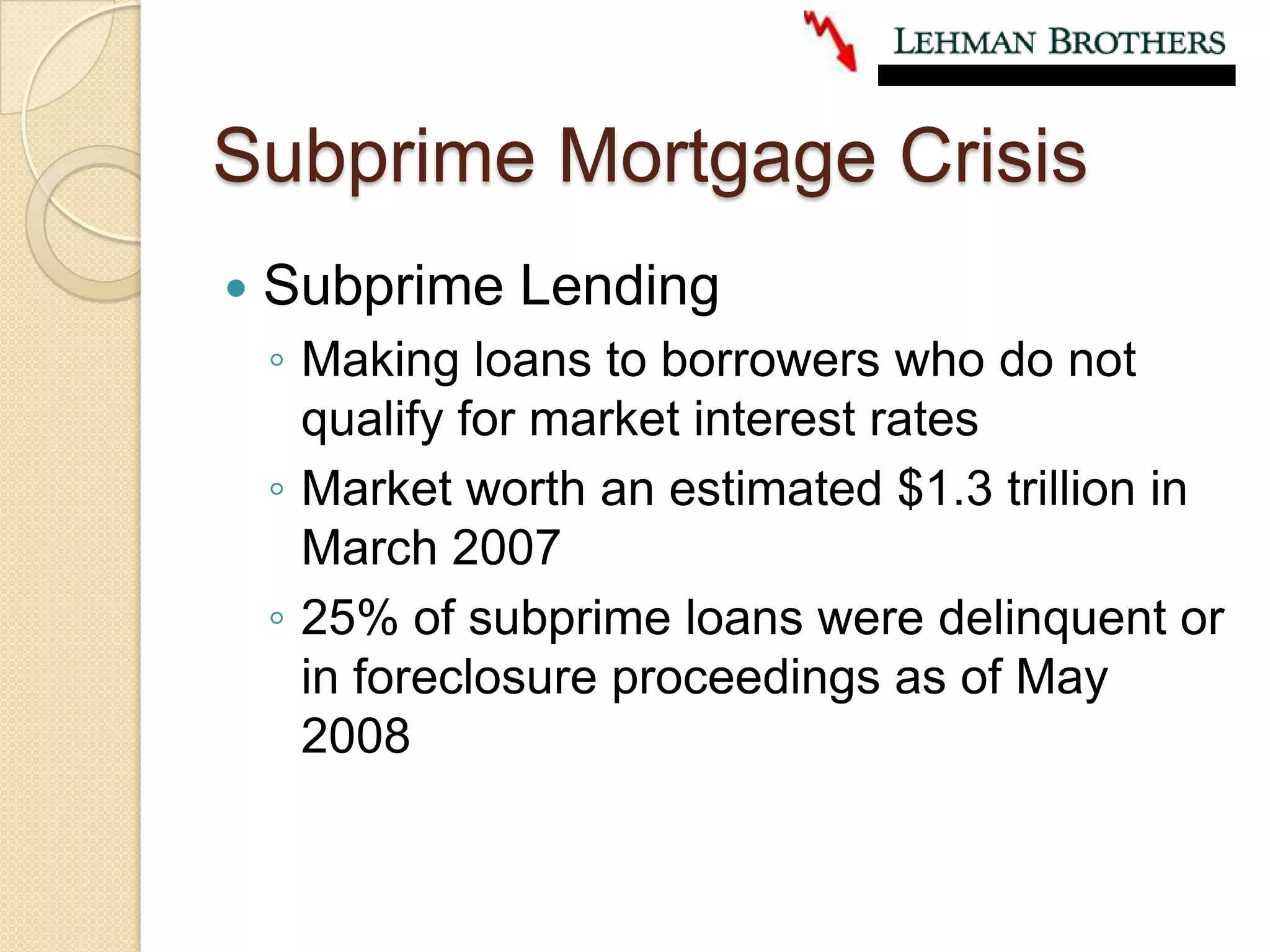Lehman Collapse | PPTX | Stocks and Bonds | Personal Investing