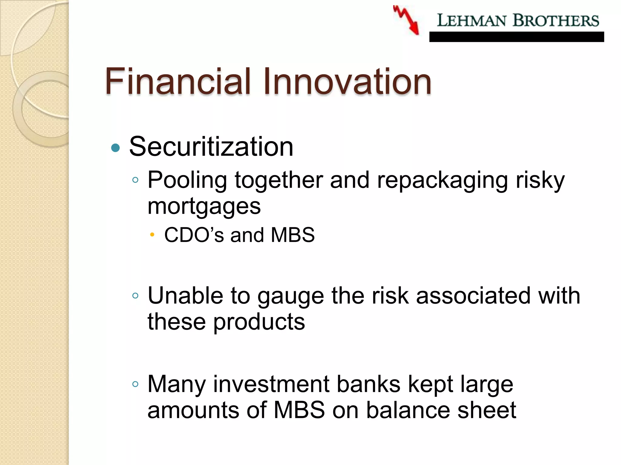 Lehman Collapse | PPTX | Stocks and Bonds | Personal Investing