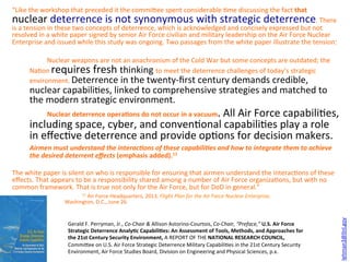 "Cross domain” deterrence, escalation geometries and the morphing of ...