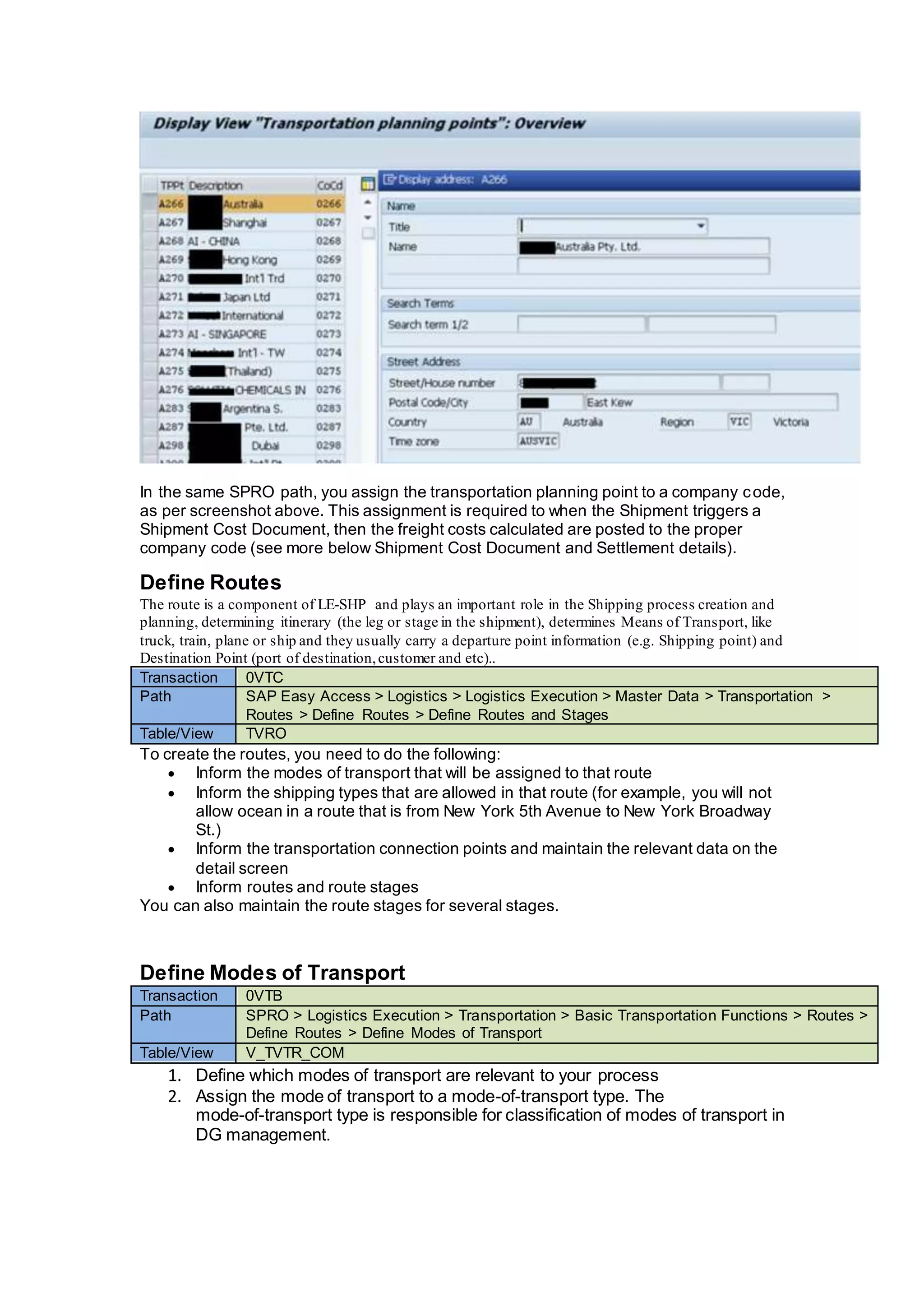 Logistic execution step by step config | DOC