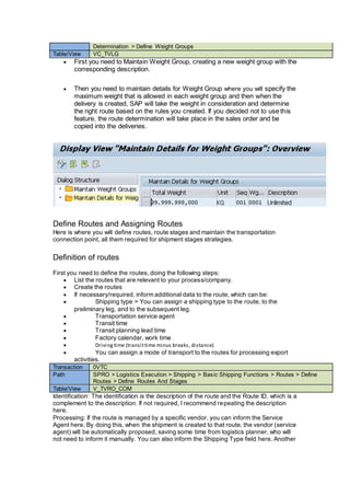 Logistic execution step by step config | DOC