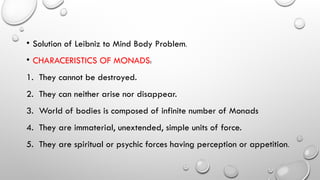 leibniz PHILOSOPHY AND HIS VIEW POWER POINT PRESENTATION | PPTX ...