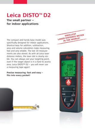 Leica DISTO D2 | PDF