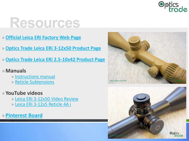 Leica ERi Rifle Scopes | PPT