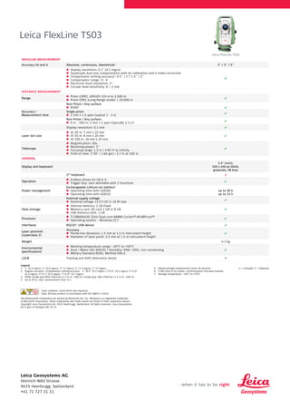 Jual Stasiun Total Manual Leica FlexLine TS03 | PDF