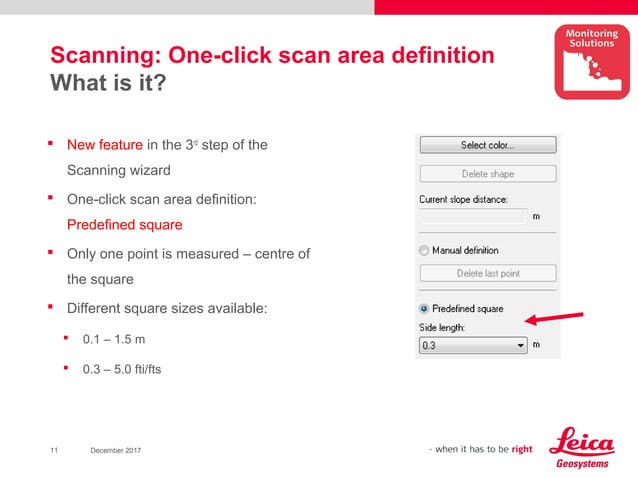 Leica Geomos Features One-click Scan Area Definition and a Table View | PPT