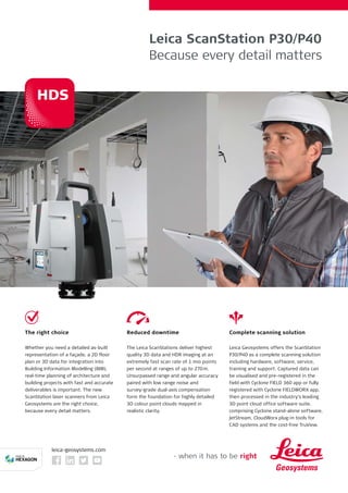 Jual Leica ScanStation P30 / P40 - High-Definition 3D Laser Scanning ...