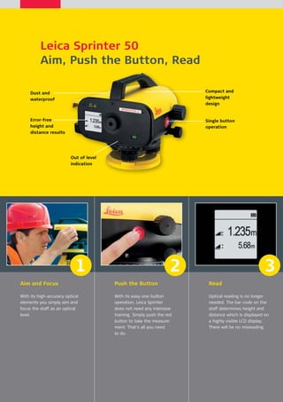 Jual Digital Level Leica Sprinter 150M | PDF