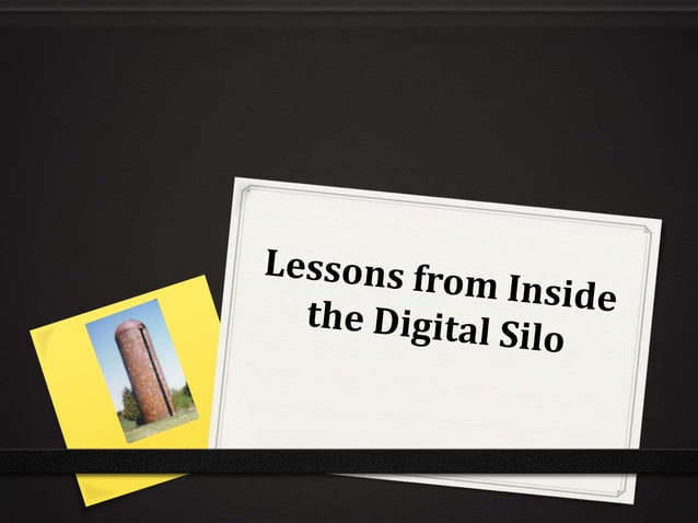Laura Leichum: "Lessons from Inside the Digital Silo," for the "E-book ...