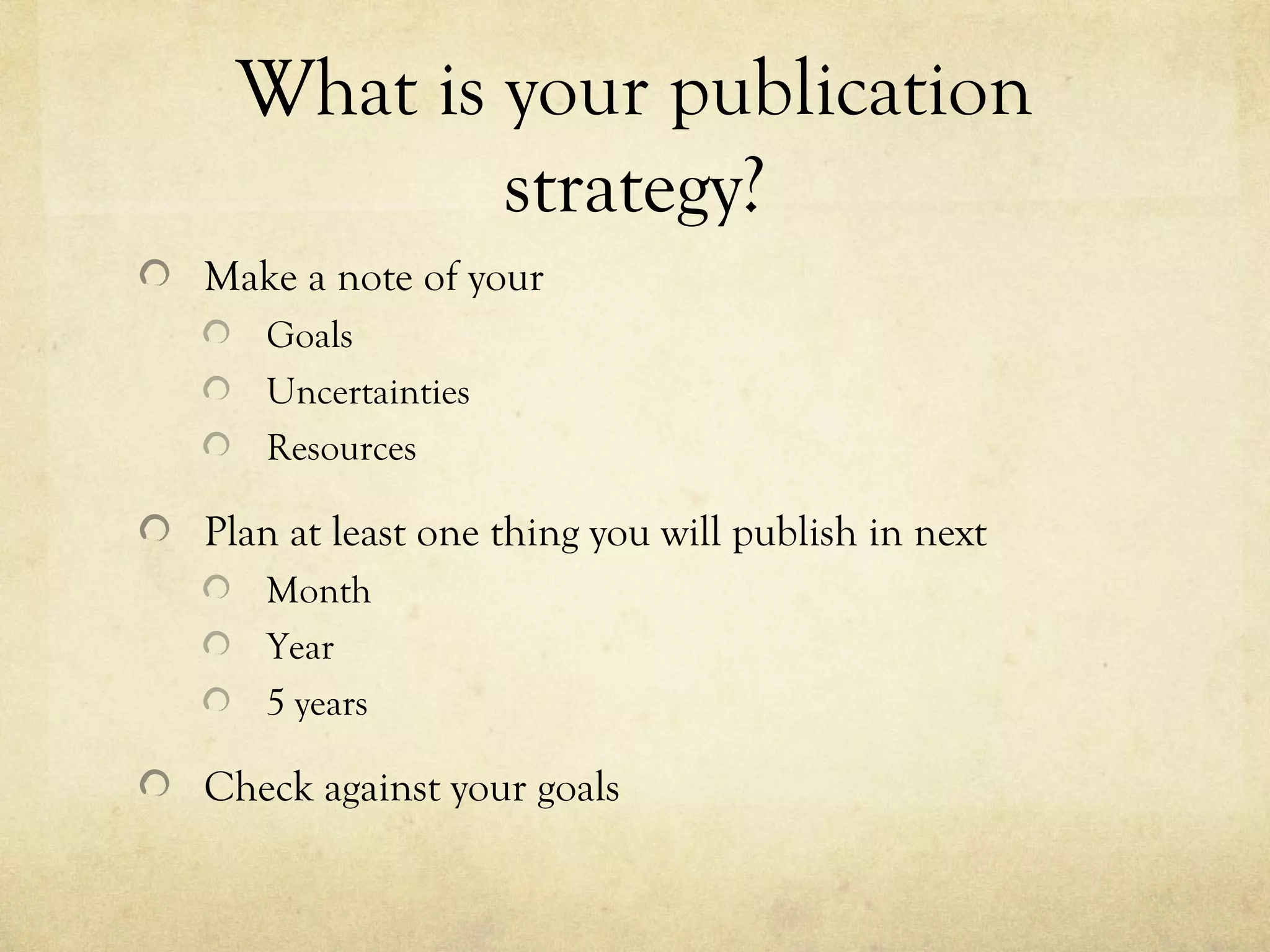 Developing a Publication Strategy | PPT | Social Networking | Internet