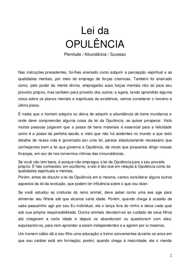 Lei da Opulência – StartMinds