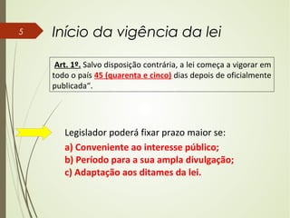 Lei de introdução às normas do direito brasileiro LINDB | ODP