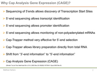 Tag-based transcript sequencing: Comparison of SAGE and CAGE | PDF