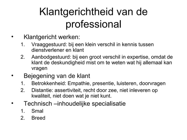 Leidinggeven aan professionals niet doen! | PPT