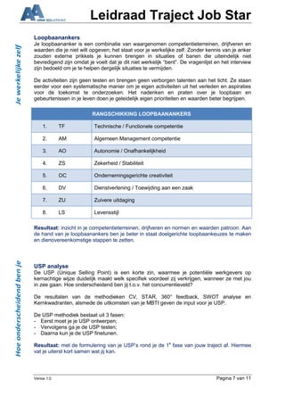 Leidraad Traject Job Star 1 | PDF