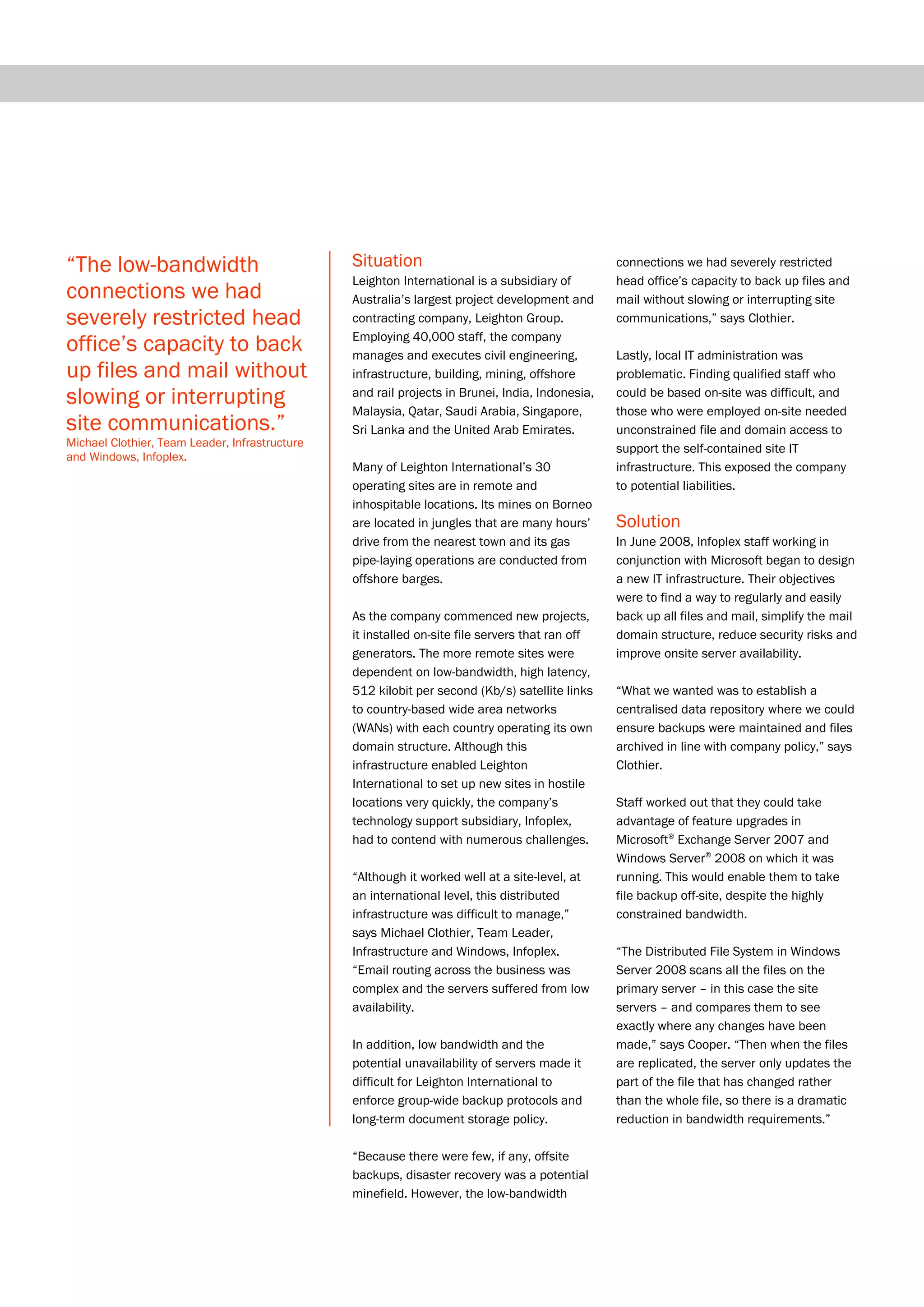 Microsoft India - Leighton Case Study | DOC