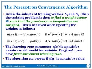 Neural Networks: Rosenblatt's Perceptron | PDF