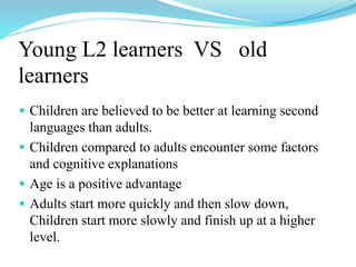 Individual differences in L2 users and L2 learners | PPTX