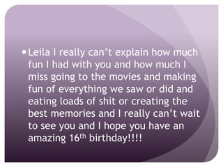 Leila birthday | PPTX