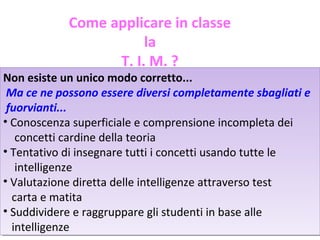 Le intelligenze multiple | PPT