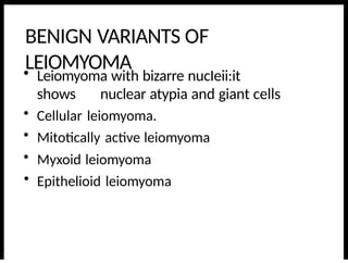 Leiomyoma of uterus,patho practical (1).p | PPTX