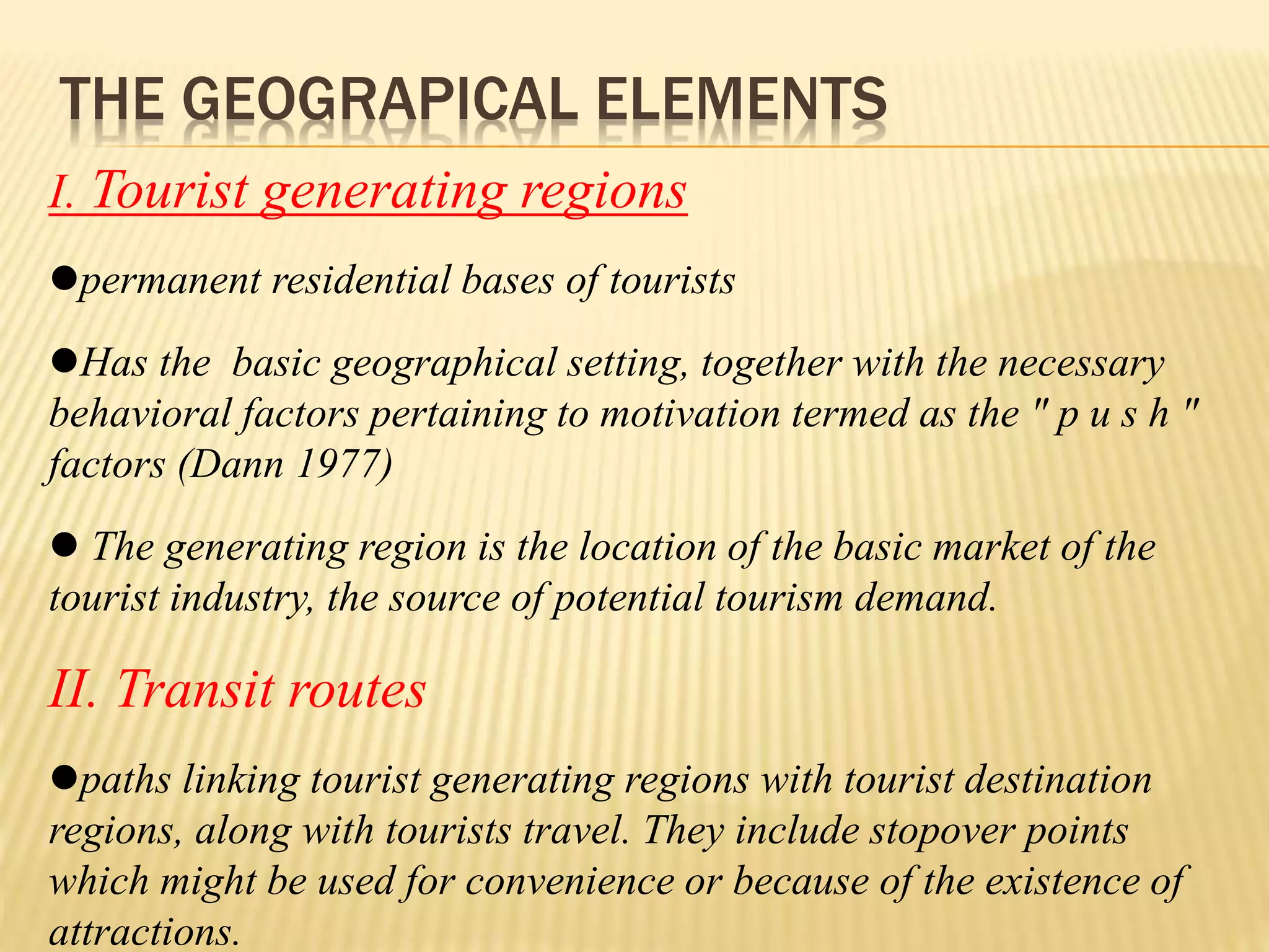 Leipers model of tourism system | PPTX