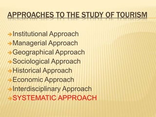 Leipers model of tourism system | PPTX